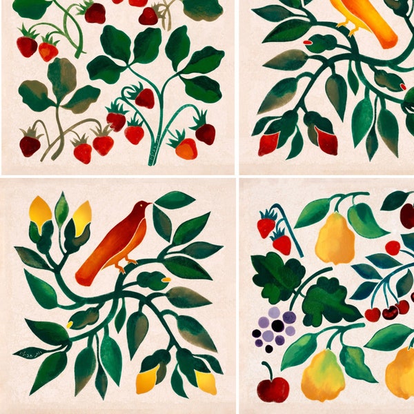 Fruit Tile - Etsy