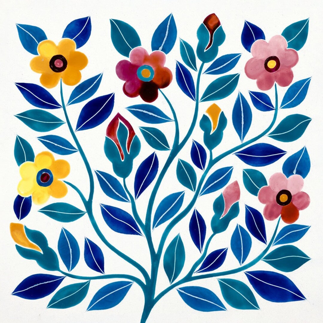 Decorative Tile, Floral Wall Art, Ceramic Tile - Etsy