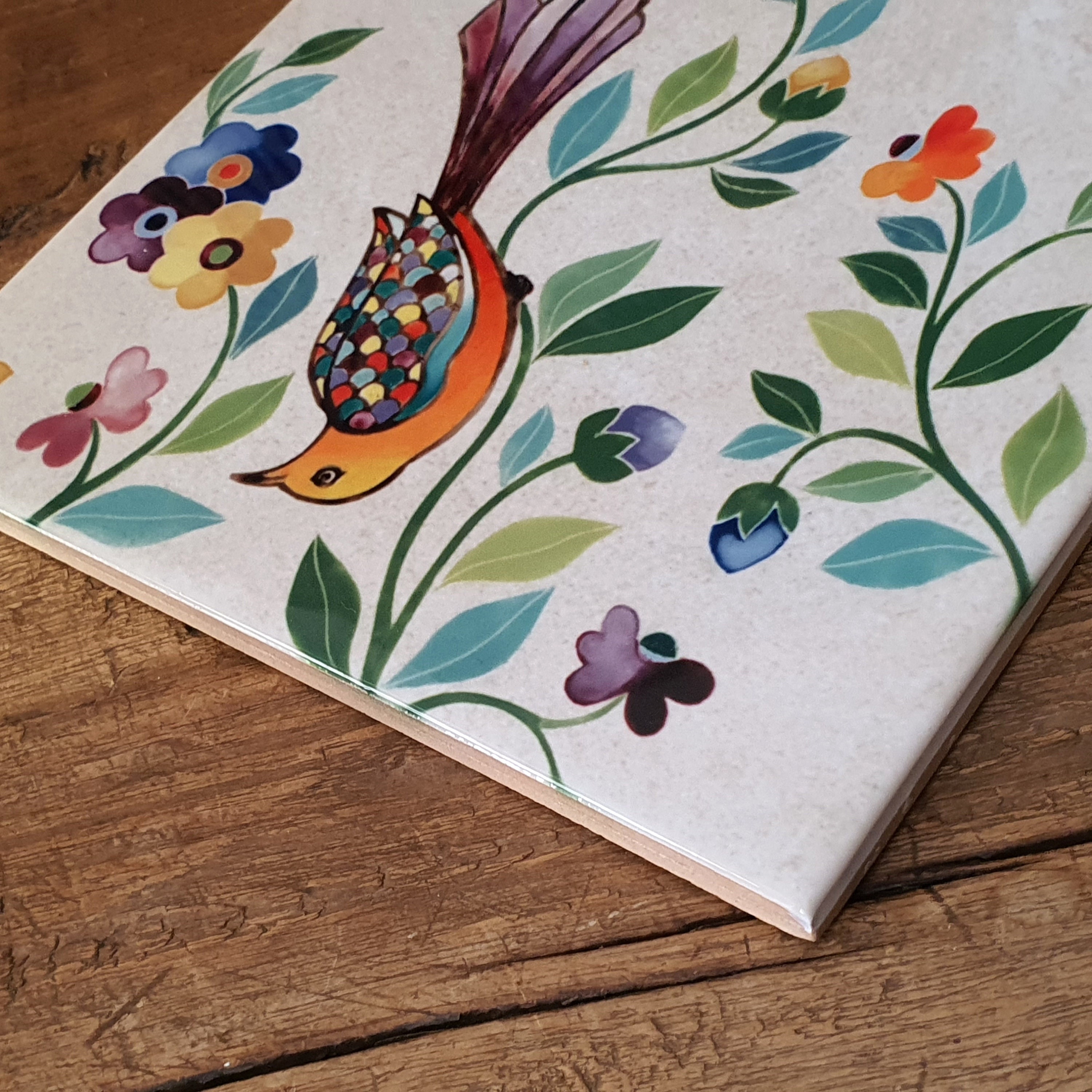 Decorative Tile Ceramic Wall Art Bird Wall Decor Wall Art - Etsy