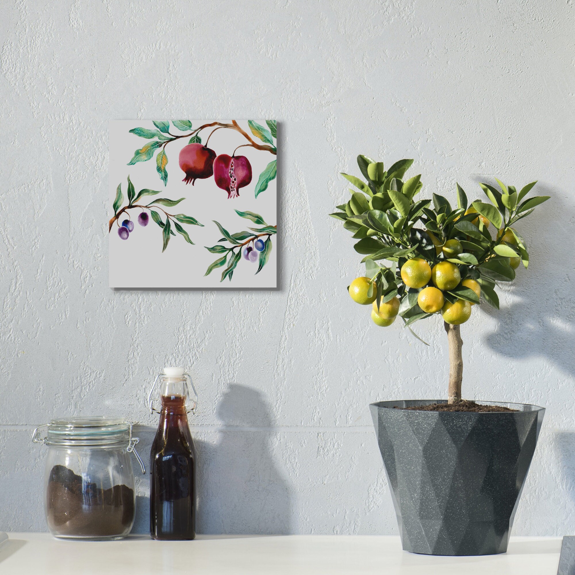 Pomegranate Decorative Tile Ceramic Wall Art Judaica Home | Etsy