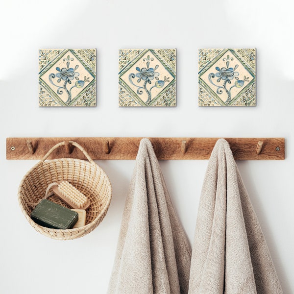 Green Ceramic Tiles - Etsy