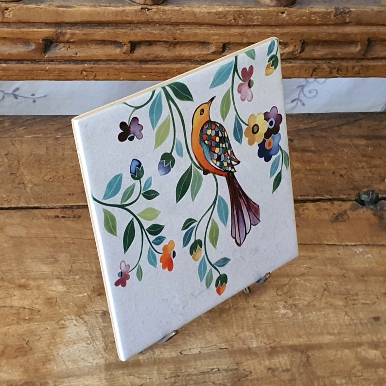 Decorative Tile Ceramic Wall Art Bird Wall Decor Wall Art - Etsy