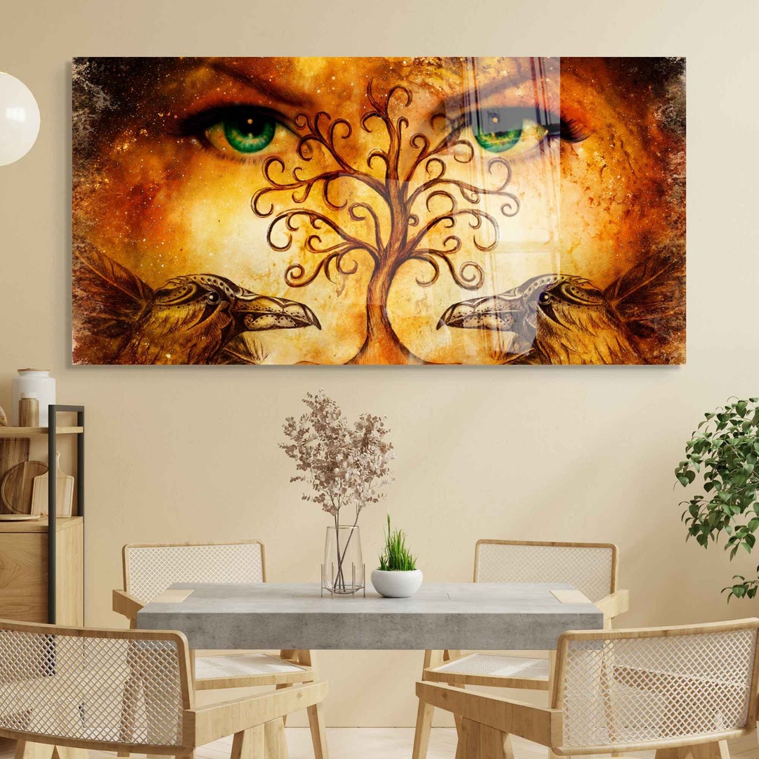 Tempered Glass Wall Art, Futuristic Wall Decor, Home Decor, Living Room ...