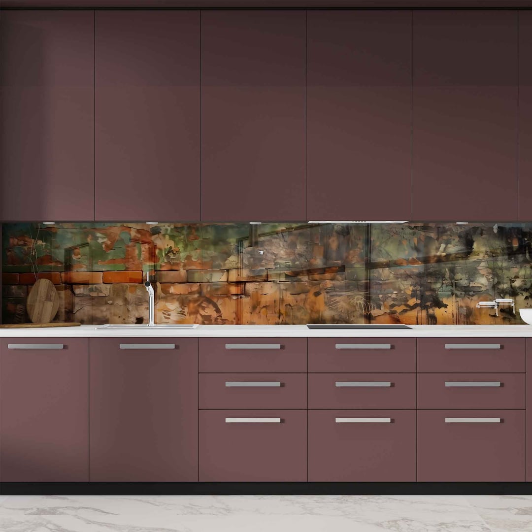 Tempered Glass Backsplash, Stove Back Top Cover, Glass Splashback Tile ...