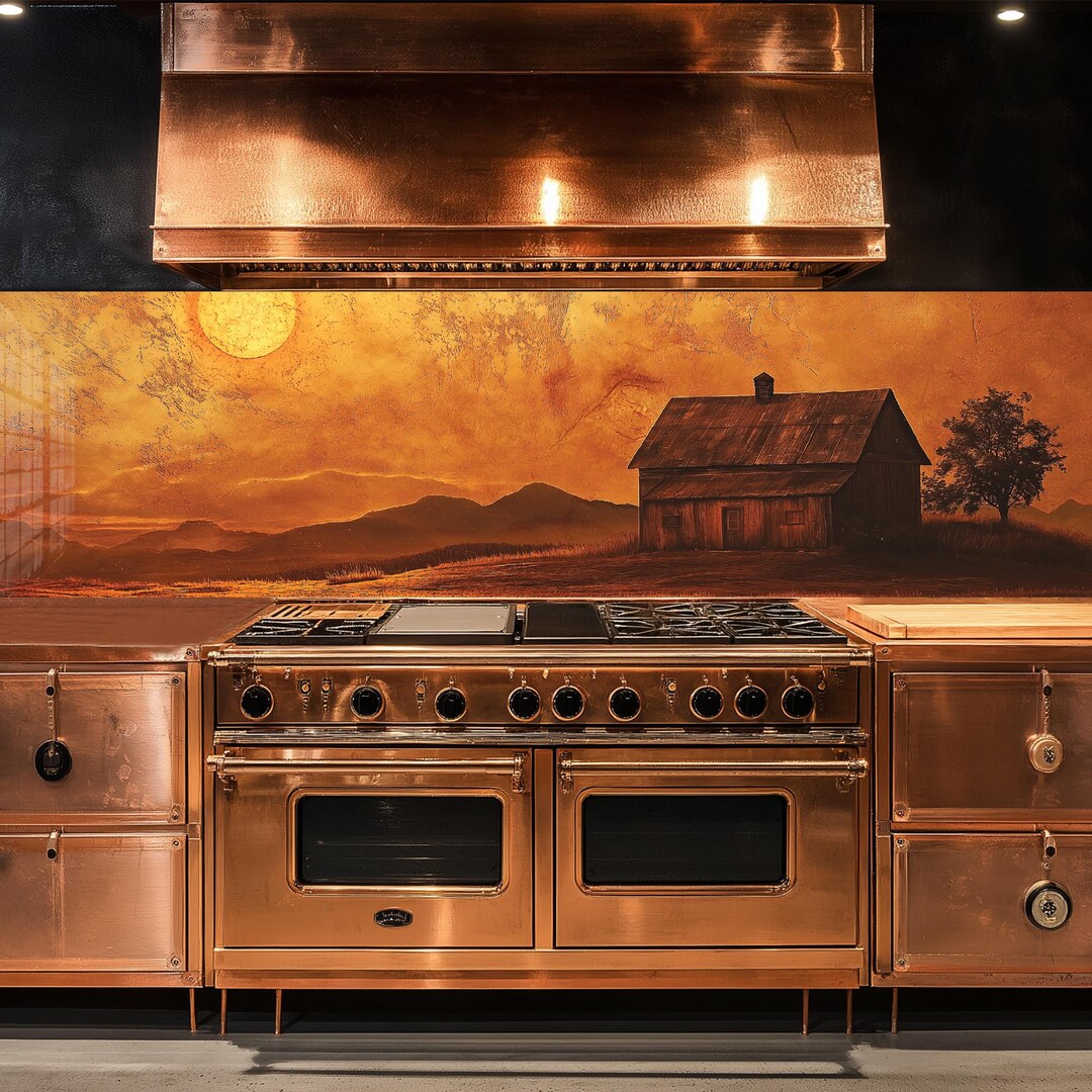 Autumn View Glass Backsplash, Stove Back Top Cover, Kitchen Sink Splash ...