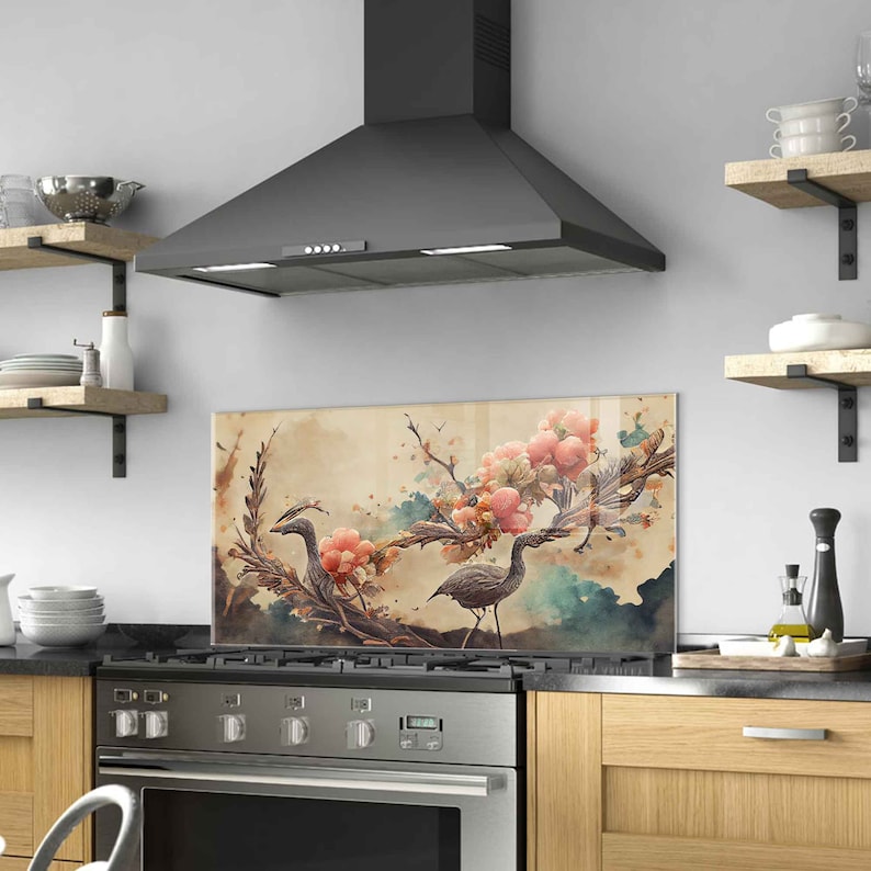 Kitchen Backsplash for Stove Glass Splashback Stove Back - Etsy