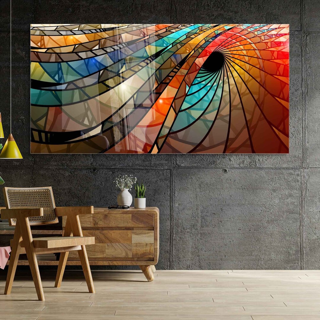 Abstract Home Decor, Abstract Glass Wall Decor, Extra Large Wall Art ...