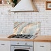 Tempered Glass Backsplash, Stove Back Cover, Kitchen Backsplash for ...
