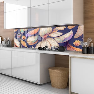 Tempered Glass Kitchen Backsplash, Stove Back Top Cover, Kitchen Sink ...
