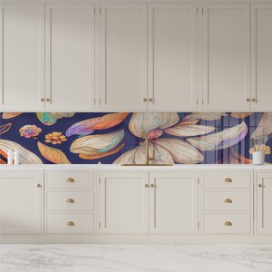 Tempered Glass Kitchen Backsplash, Stove Back Top Cover, Kitchen Sink ...