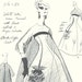 Vintage JACQUES GRIFFE Fashion Design Evening Gown Sketch Haute Couture ...