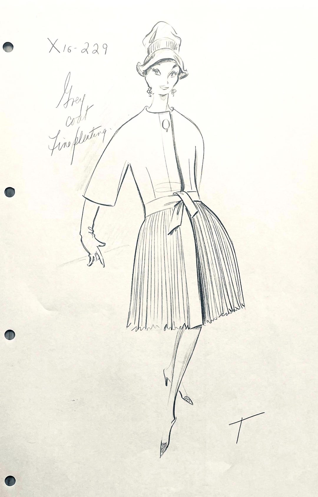 Vintage Fashion MICHEL GOMA Design Sketches Haute Couture Retro Coat - Etsy