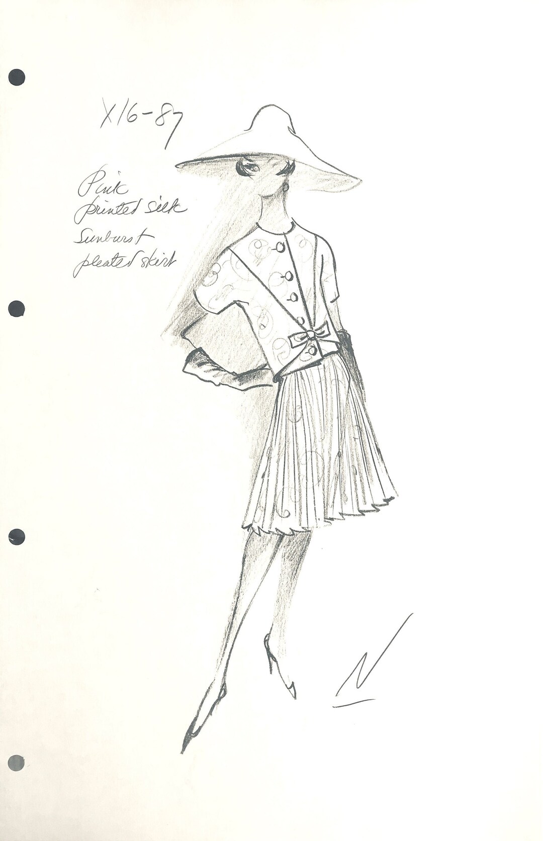 Vintage JACQUES HEIM Fashion Design Sketch Haute Couture Retro Dress - Etsy