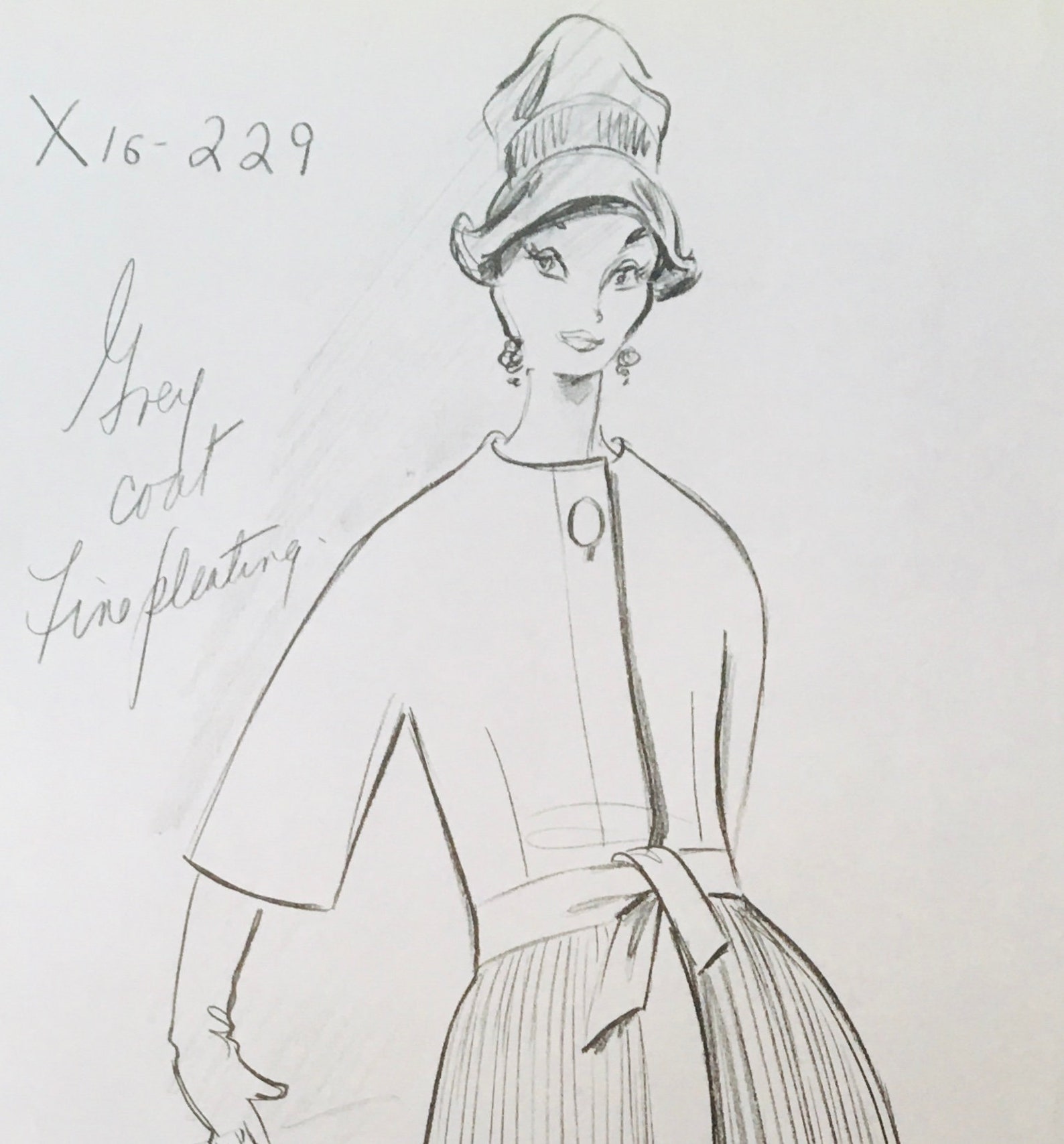 Vintage Fashion MICHEL GOMA Design Sketches Haute Couture Retro Coat - Etsy