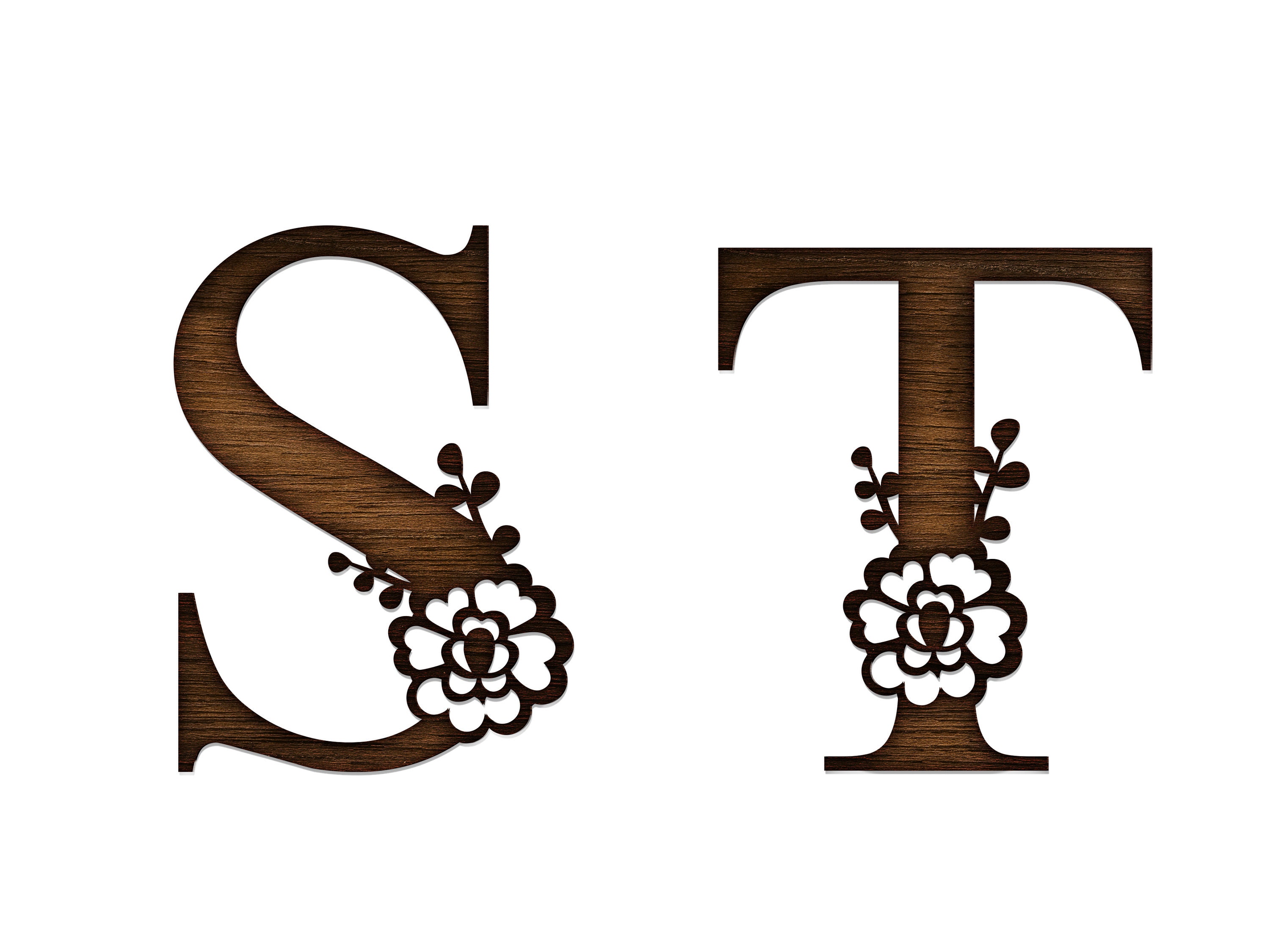 Floral Alphabet Bundle 26 letters SvgDXFEPSPNGflowers | Etsy