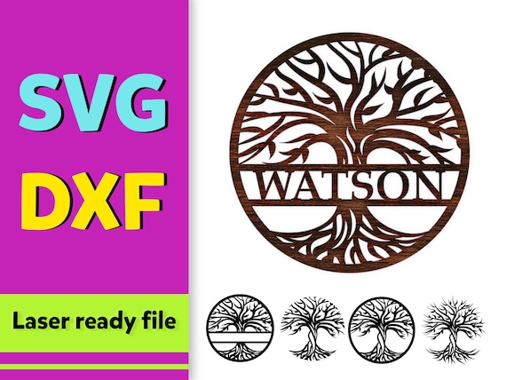 Tree SVG Glowforgefamily Tree With Roots Svgtree of Life | Etsy