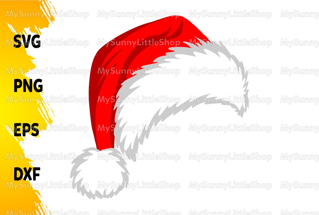 Santa Hat SVG: Christmas Design Files for Cricut, Silhouette (digital ...