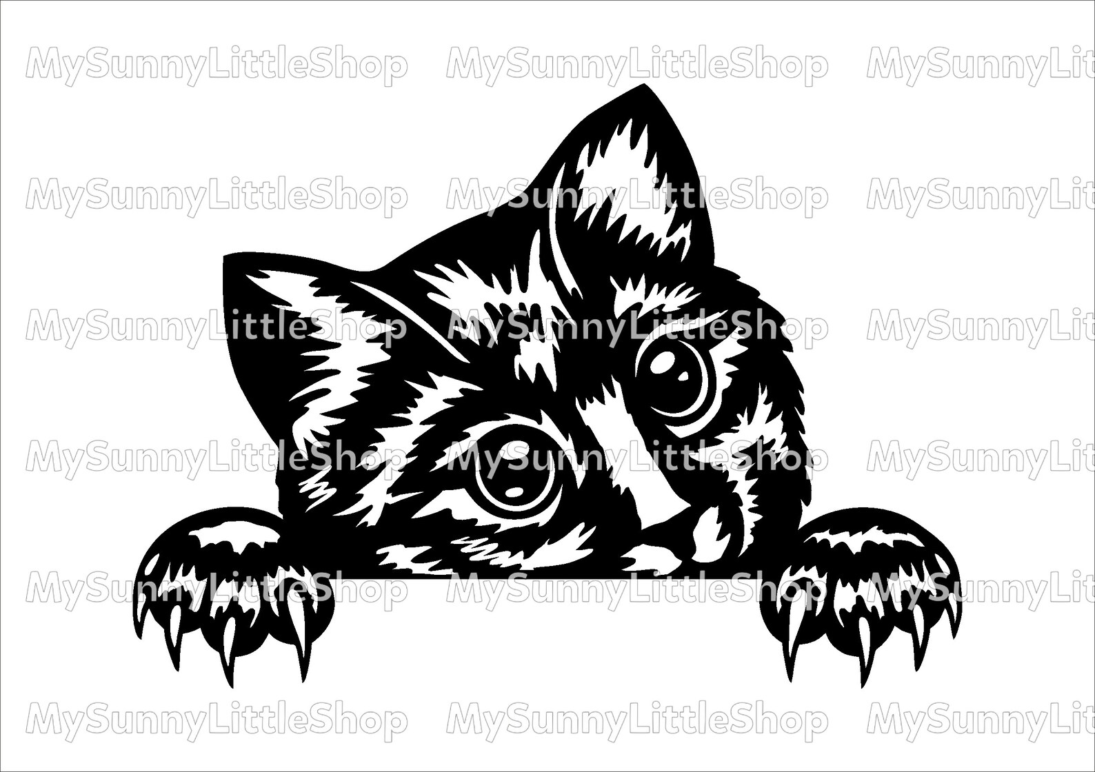 Cat Svgcute Cat Svg Fileblack Cat Svgpeeking Cat - Etsy