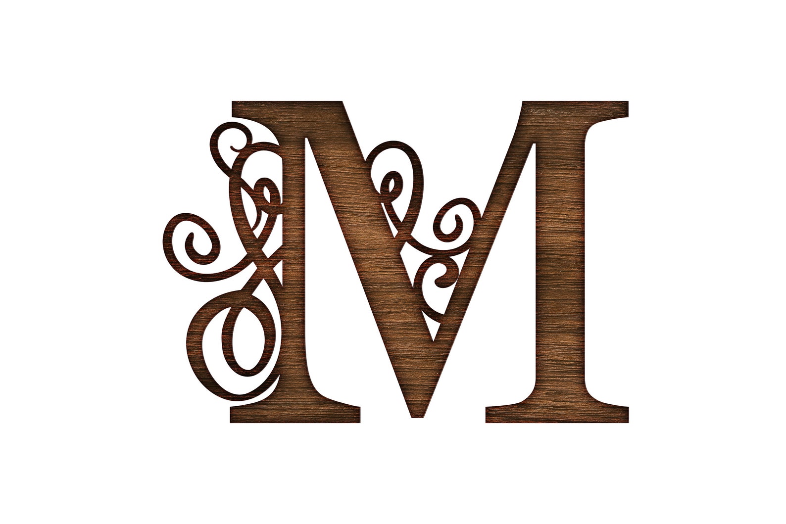 Swirl Letter Setscrolldigital Cut Filefull - Etsy