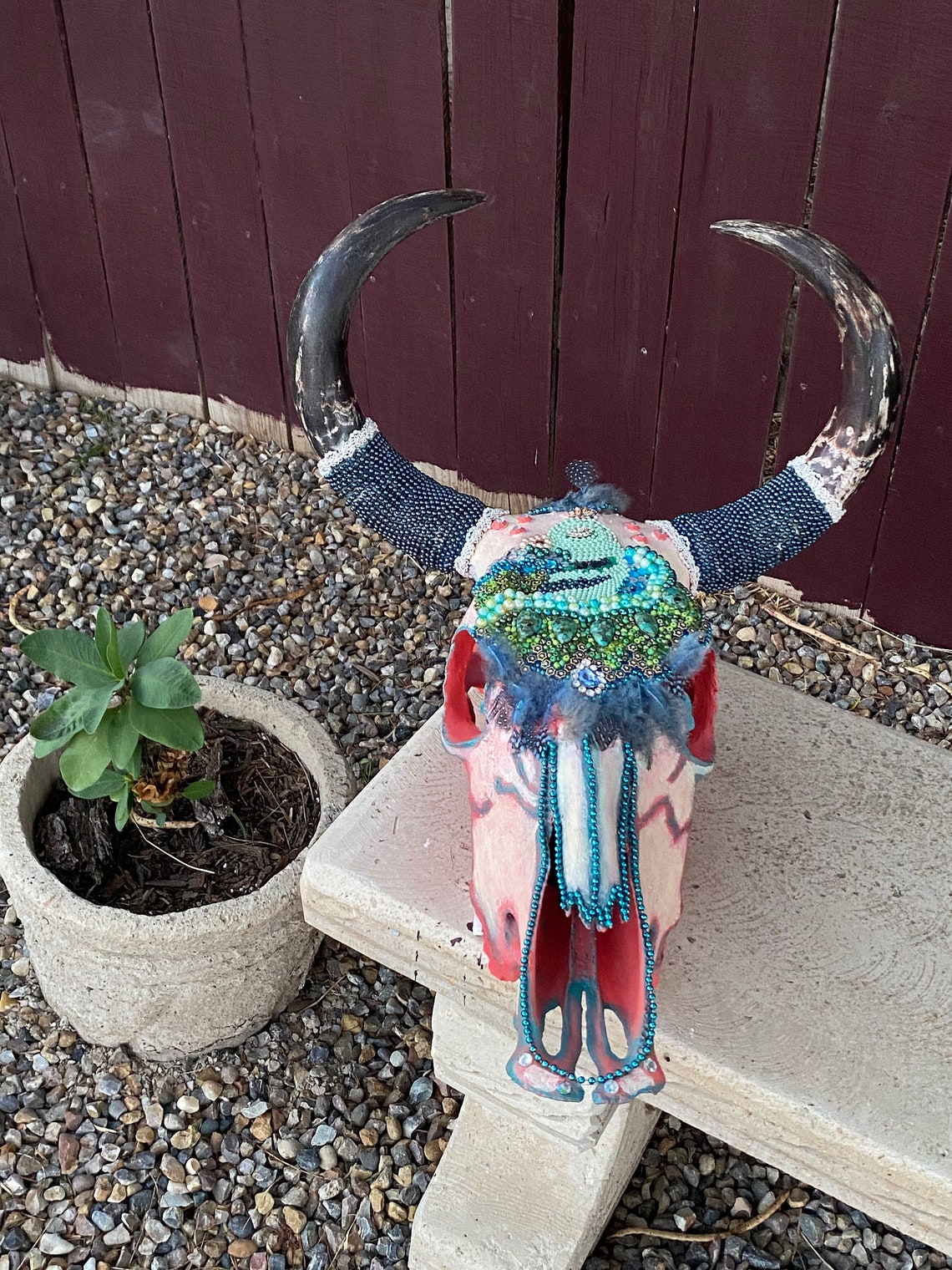 Head Hanging Art Cow Steer Skull Wall Décor / REAL Hand - Etsy.de