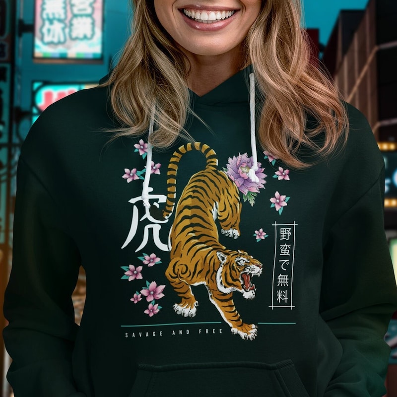 Tiger Hoodie - Etsy