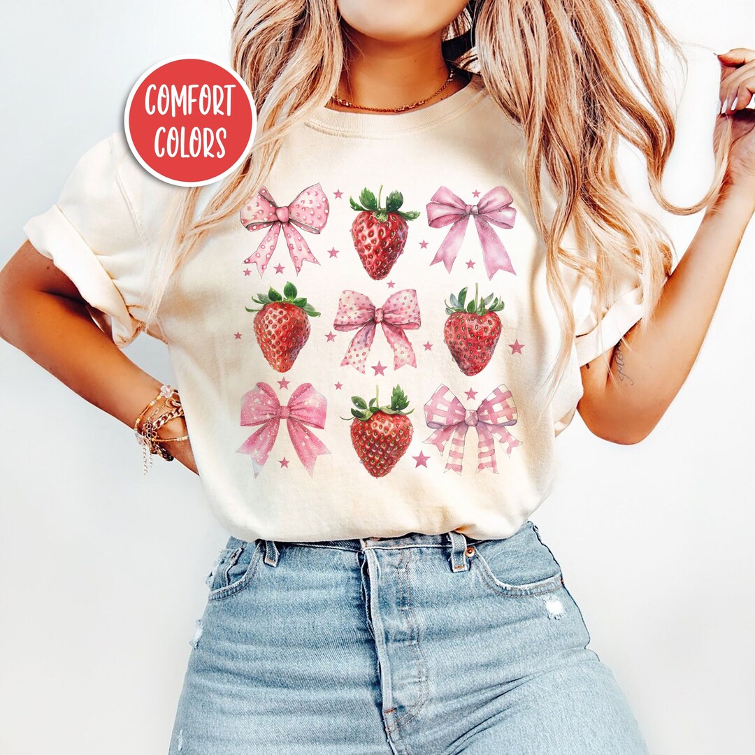 Coquette Strawberry Shirt Coquette Clothes Preppy Stuff Coquette ...