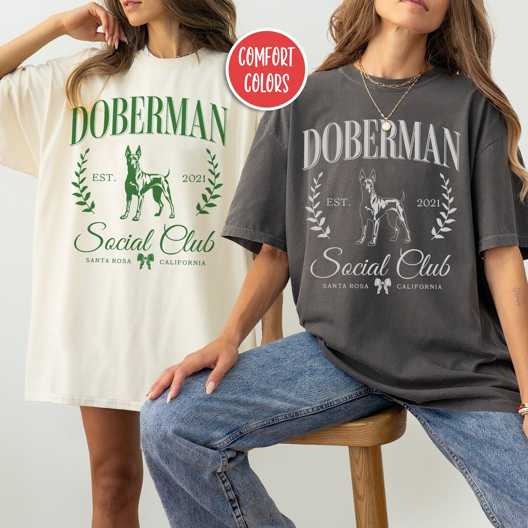 Custom Doberman Shirt Old Money Aesthetic Clothes Social Club Shirt ...