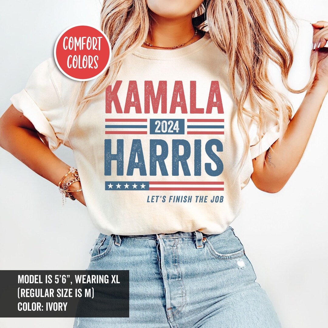2024 Kamala Harris Let's Finish the Job Shirt President Kamala Harris ...