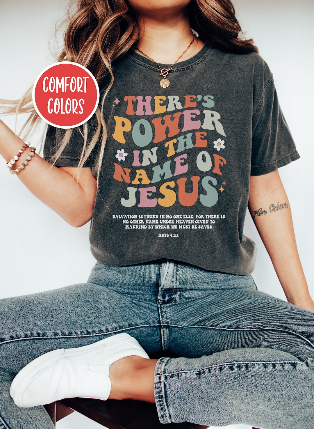 Jesus Shirt Retro Christian Shirts Christian Merch Faith Based Shirt ...