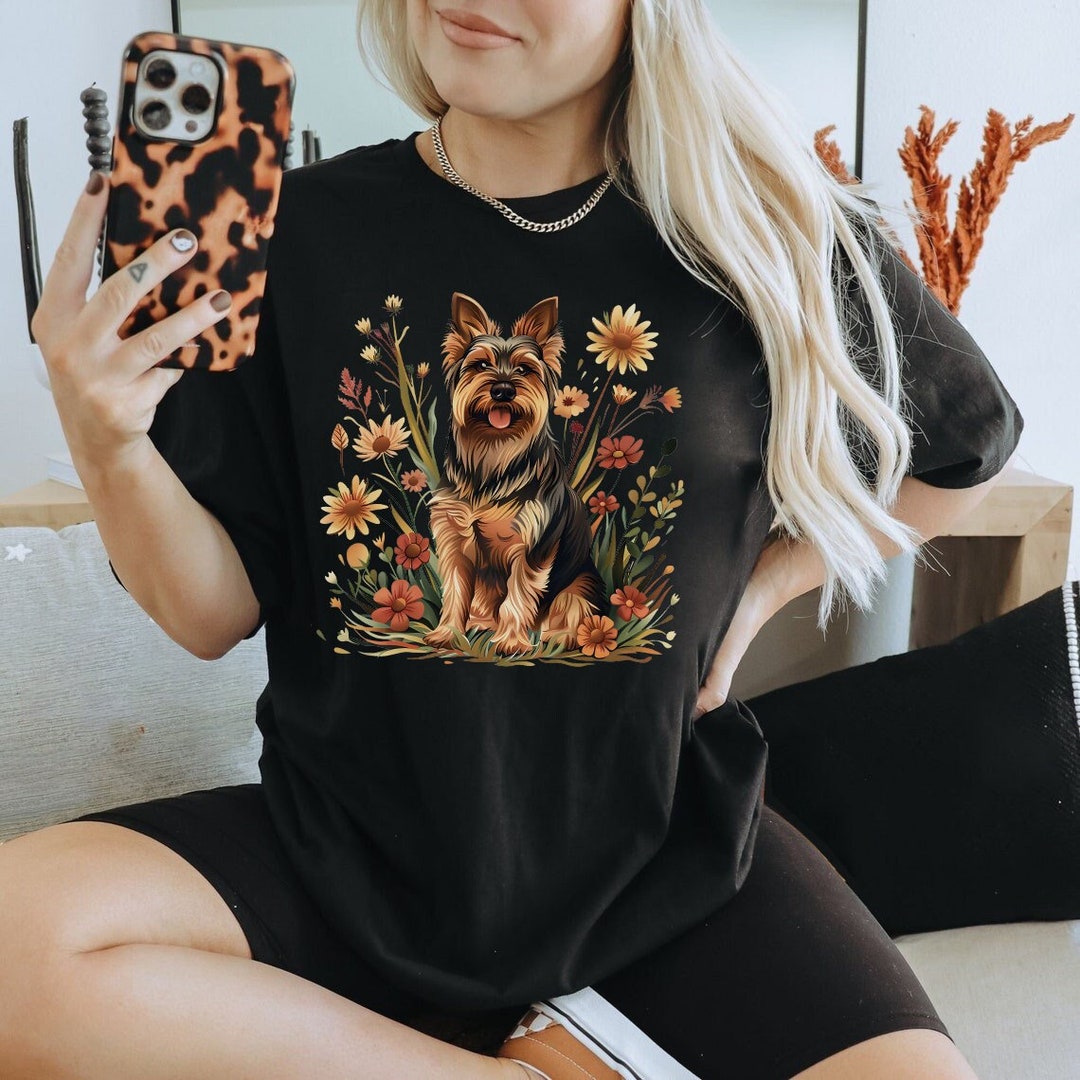 Yorkshire Terrier Shirt Yorkshire Terrier Gift Yorkie T Shirt Floral ...