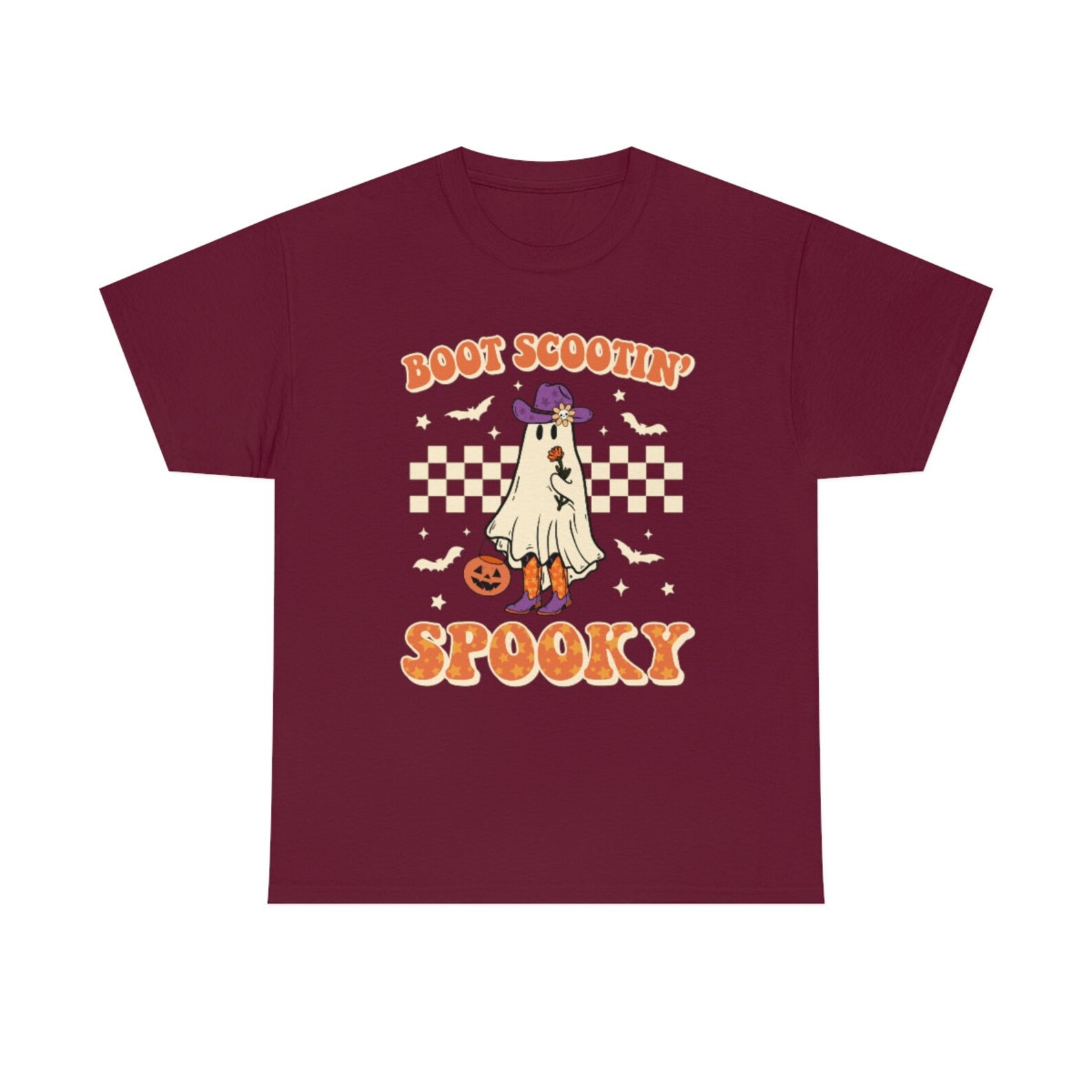 Boot Scootin Spooky Shirt Retro Halloween Shirt Cowgirl Outfit Ghost ...