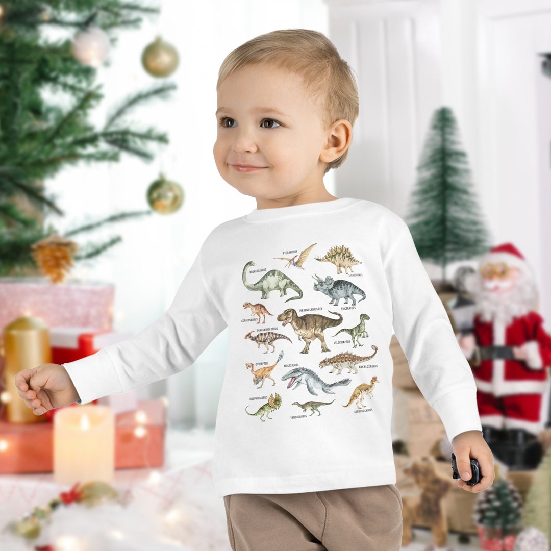 Kids Dinosaur Shirt Toddler Boy Dinosaur Shirt Cute Dinosaur Print ...