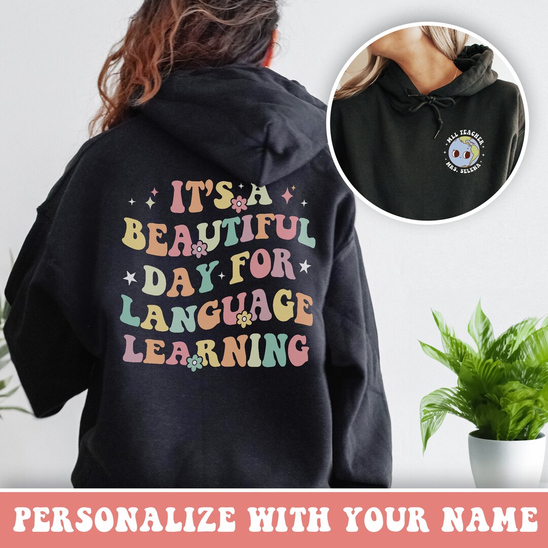 Retro Esl Teacher Hoodie Sweatshirt Esol Teacher Winter Teacher Hoodie ...