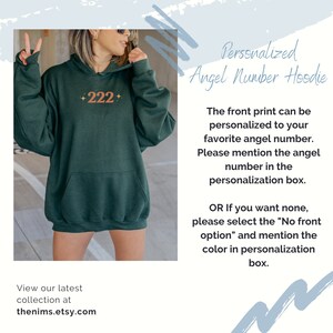 222 Angel Number Hoodie Angel Number Sweatshirt Angel Aesthetic Clothes ...