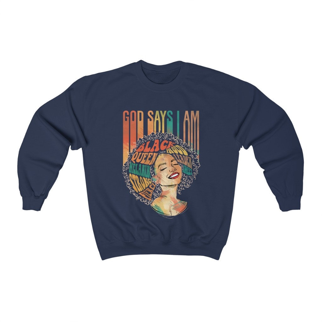 Black History Month Blm Sweatshirt African Afro Woman Sweatshirt Black ...