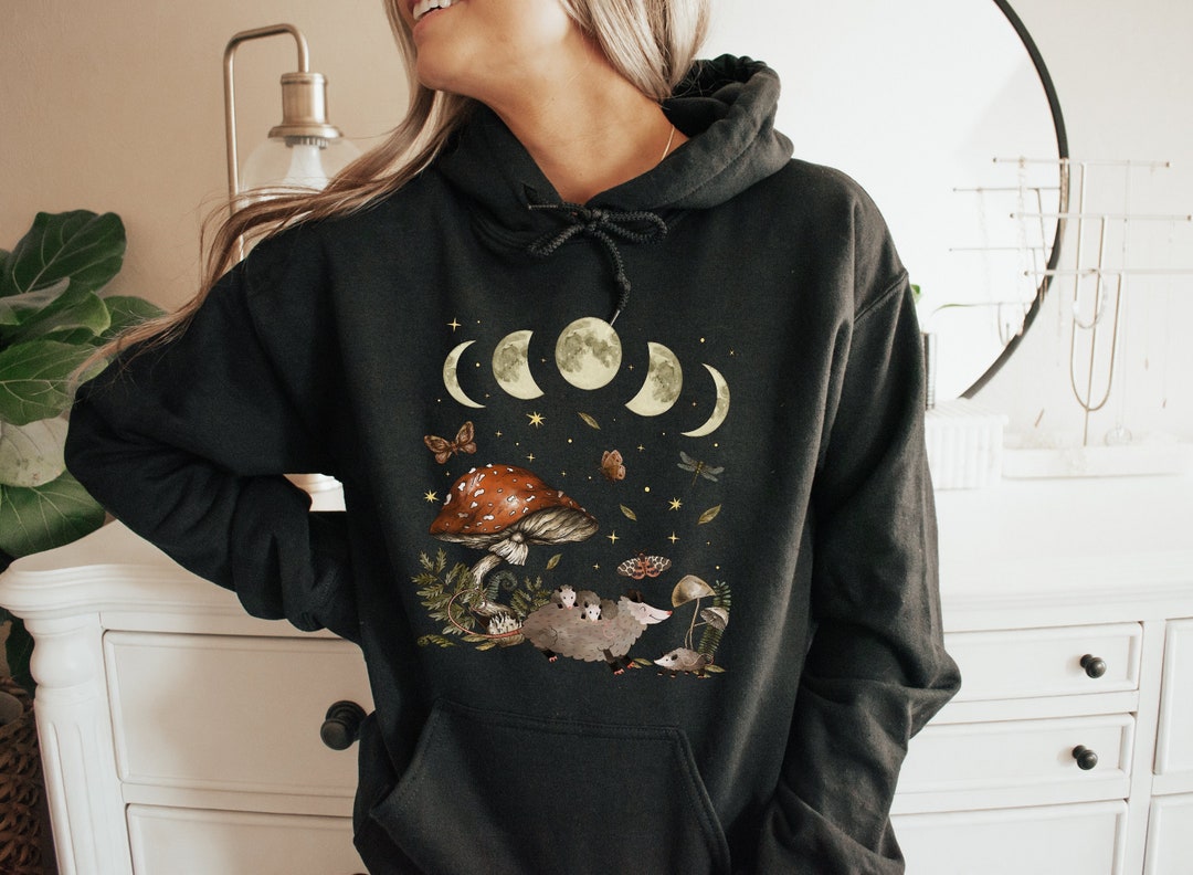 Possum Hoodie Opossum Hoodie Kawaii Possum Print Possum Gifts ...