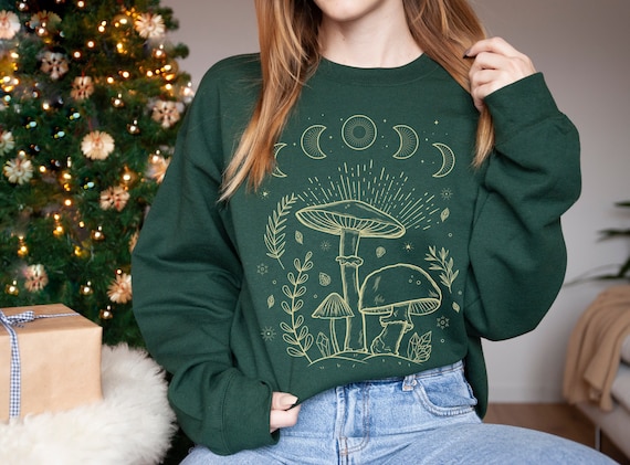 Mushroom Sweater Mushroom Shirt Alt Clothing Mushroom Crewneck | Etsy