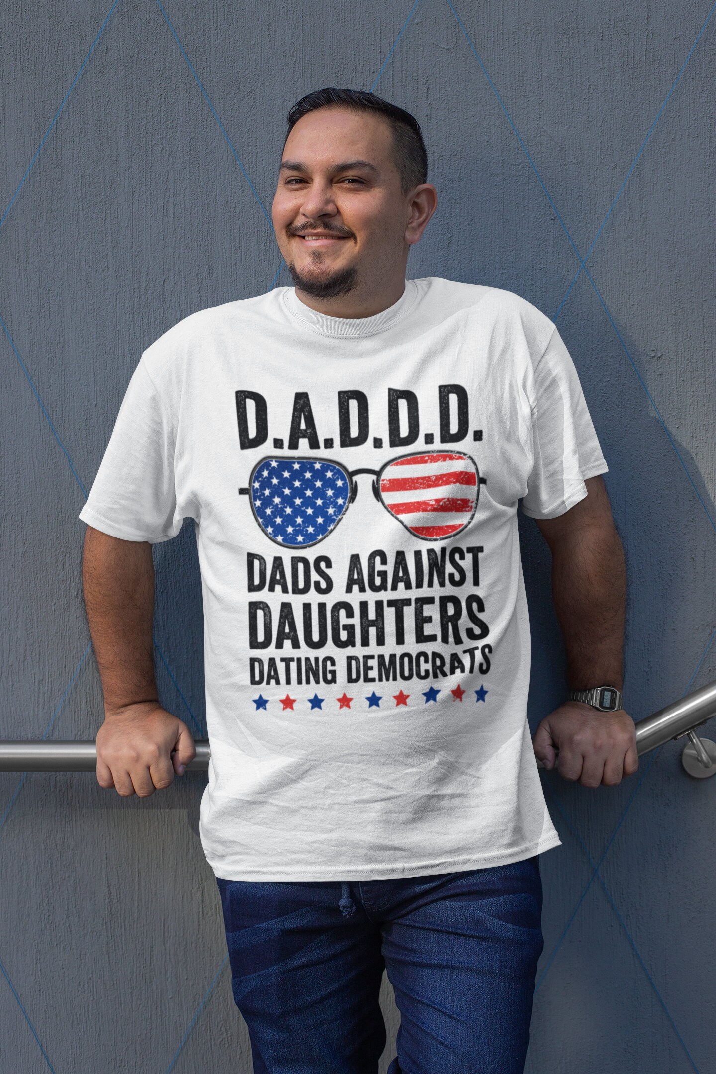 Daddd Dads Against Daughters Dating Democrats Funny Republican Shirt ...