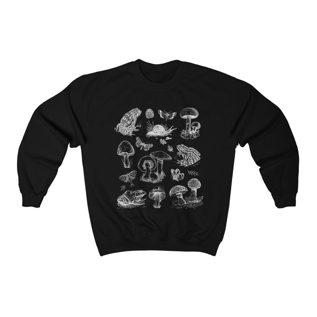 Cottagecore Frog Sweatshirt Mushroom Crewneck Frog and Toad Mushroom ...
