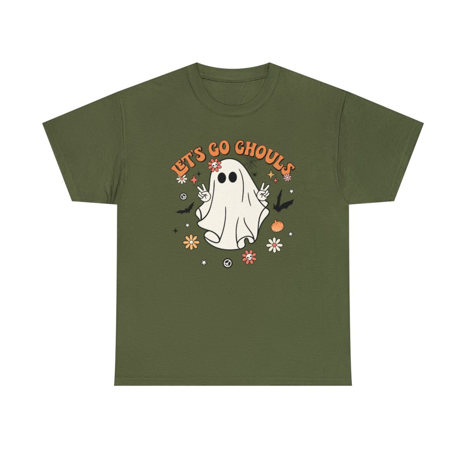 Lets Go Ghouls Shirt Retro Halloween Shirt Funny Ghost Shirt Spooky ...