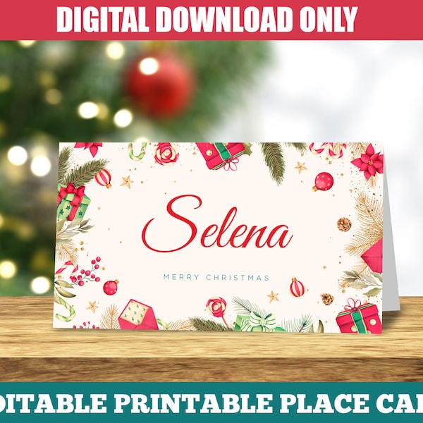 Christmas Place Card - Etsy