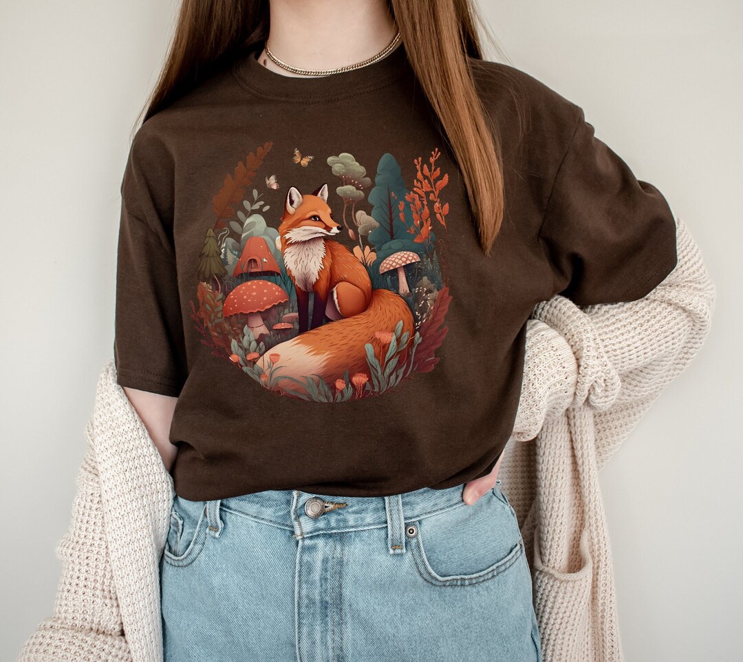 Cute Fox Shirt Red Fox T Shirt Forestcore Clothing Fox Gifts Cottage ...