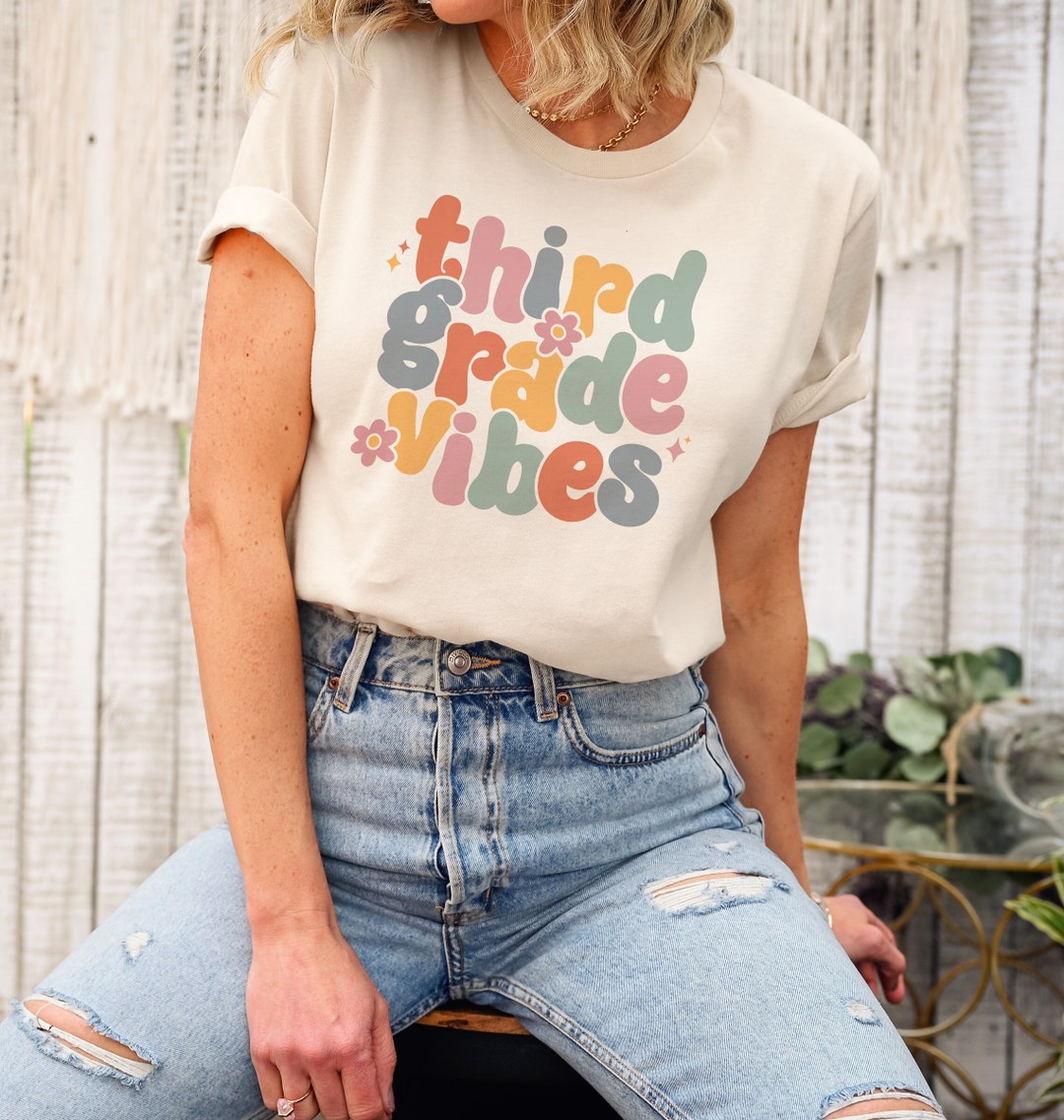 Retro Third Grade Teacher Shirt 3rd Grade Shirt Third Grade Shirt Back ...