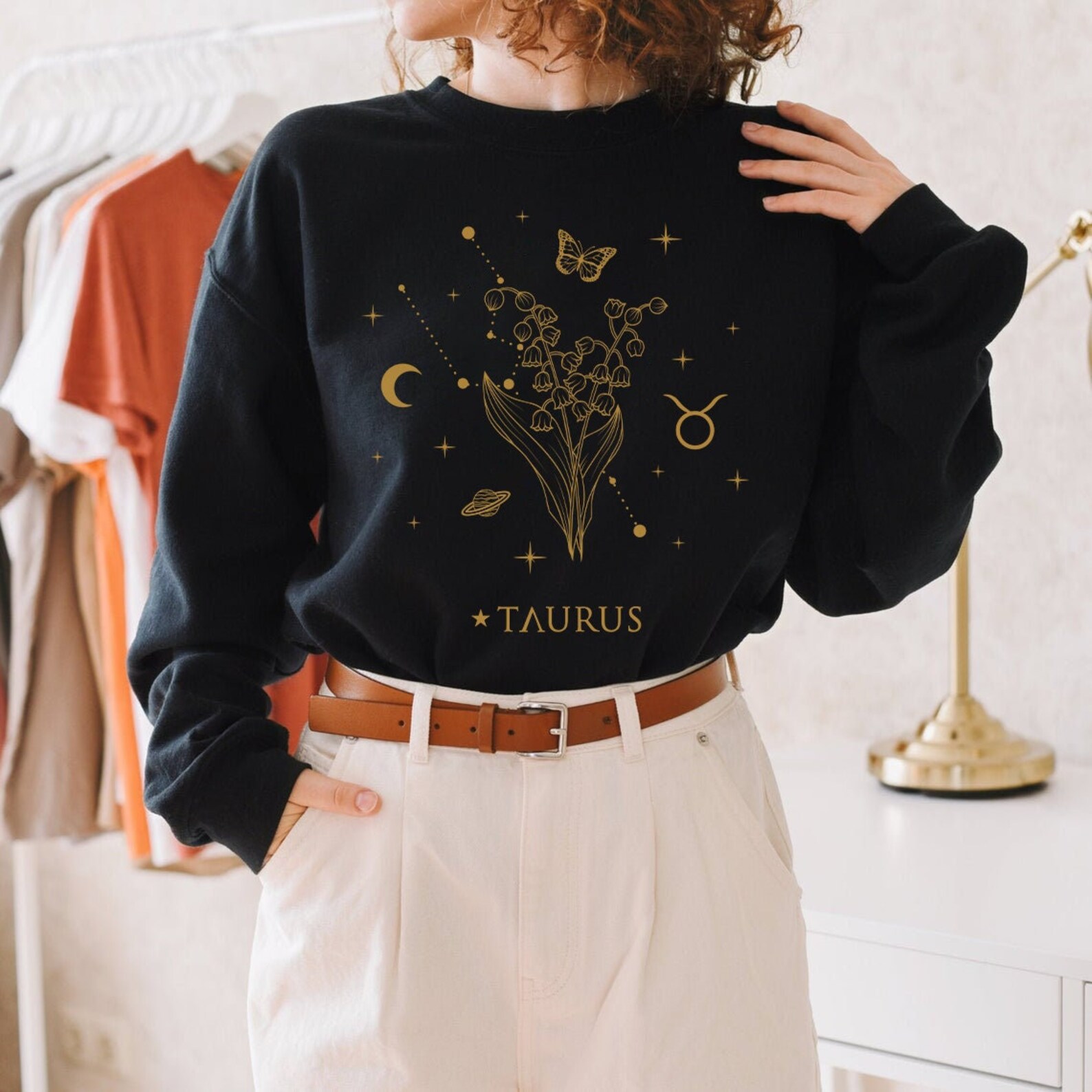 May Birth Flower Sweatshirt Birth Month Flower Taurus Sweatshirt Taurus ...