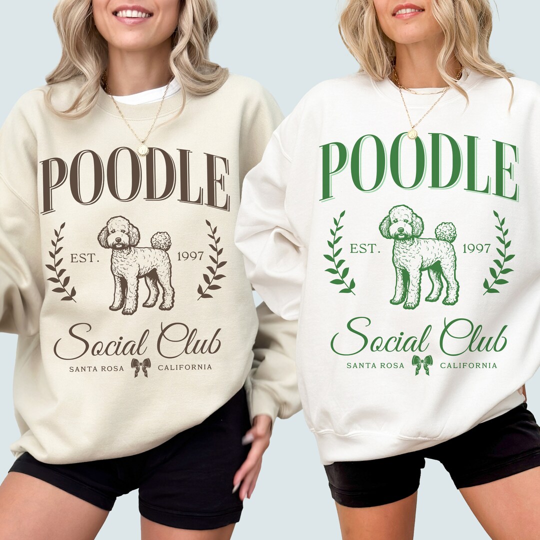 Custom Poodle Sweatshirt Cockapoo Sweater Old Money Aesthetic Clothes ...