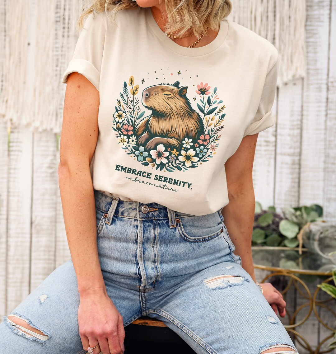 Capybara Shirt Capybara Gift Cottage Core Shirt Cottagecore Clothing ...