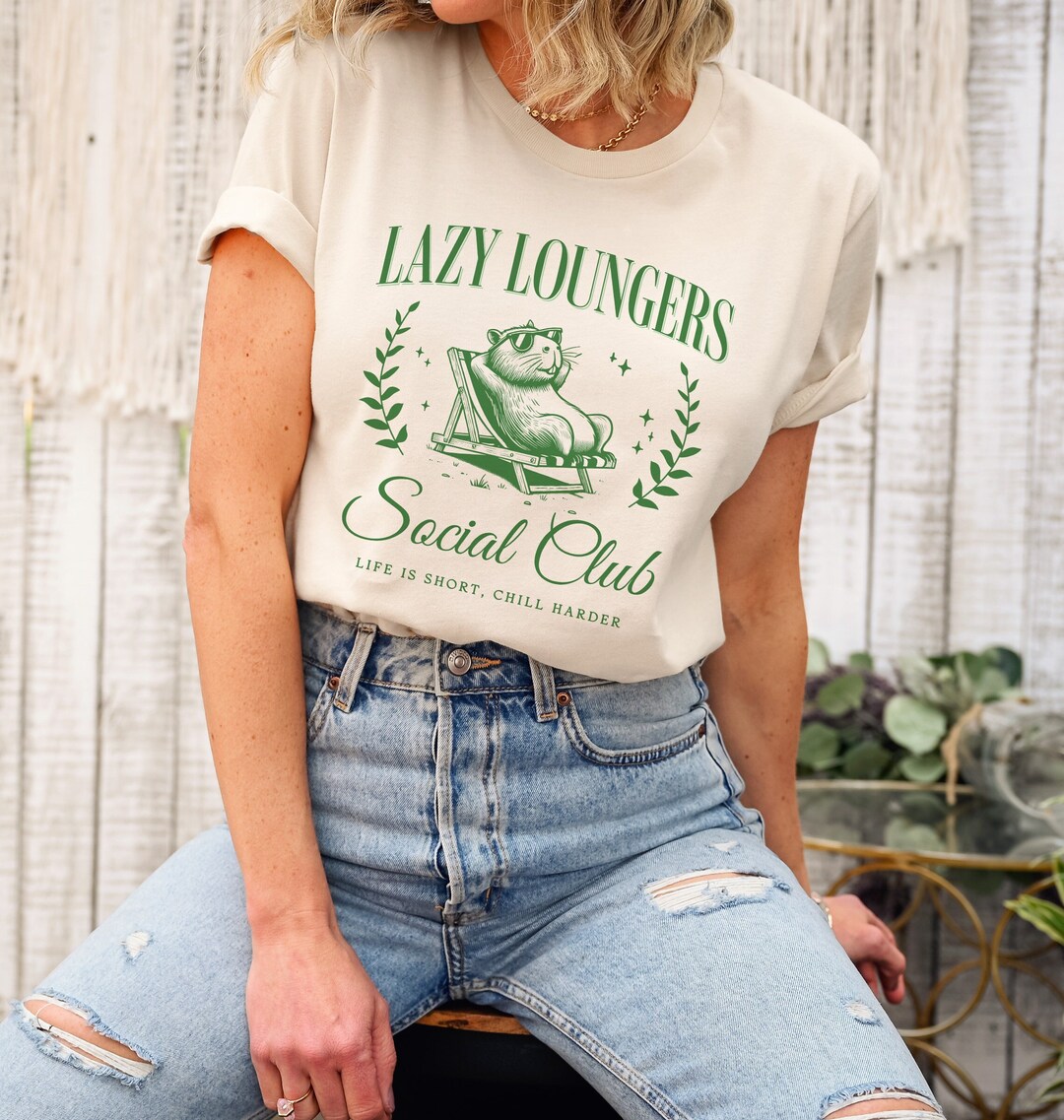 Capybara Shirt Capybara Gift Old Money Aesthetic Clothes Social Club ...