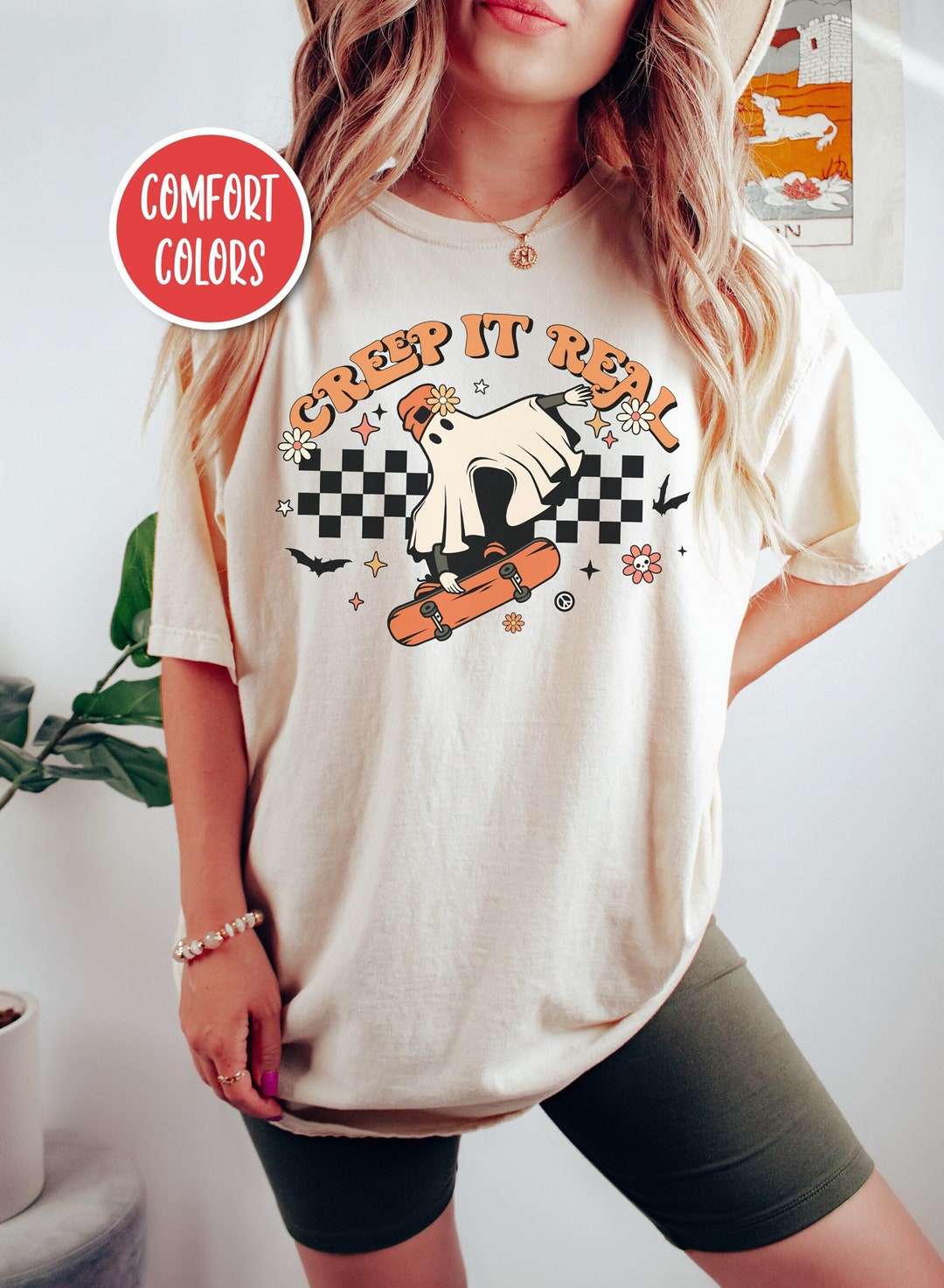 Creep It Real Shirt Comfort Colors Tee Retro Halloween Shirt Funny ...