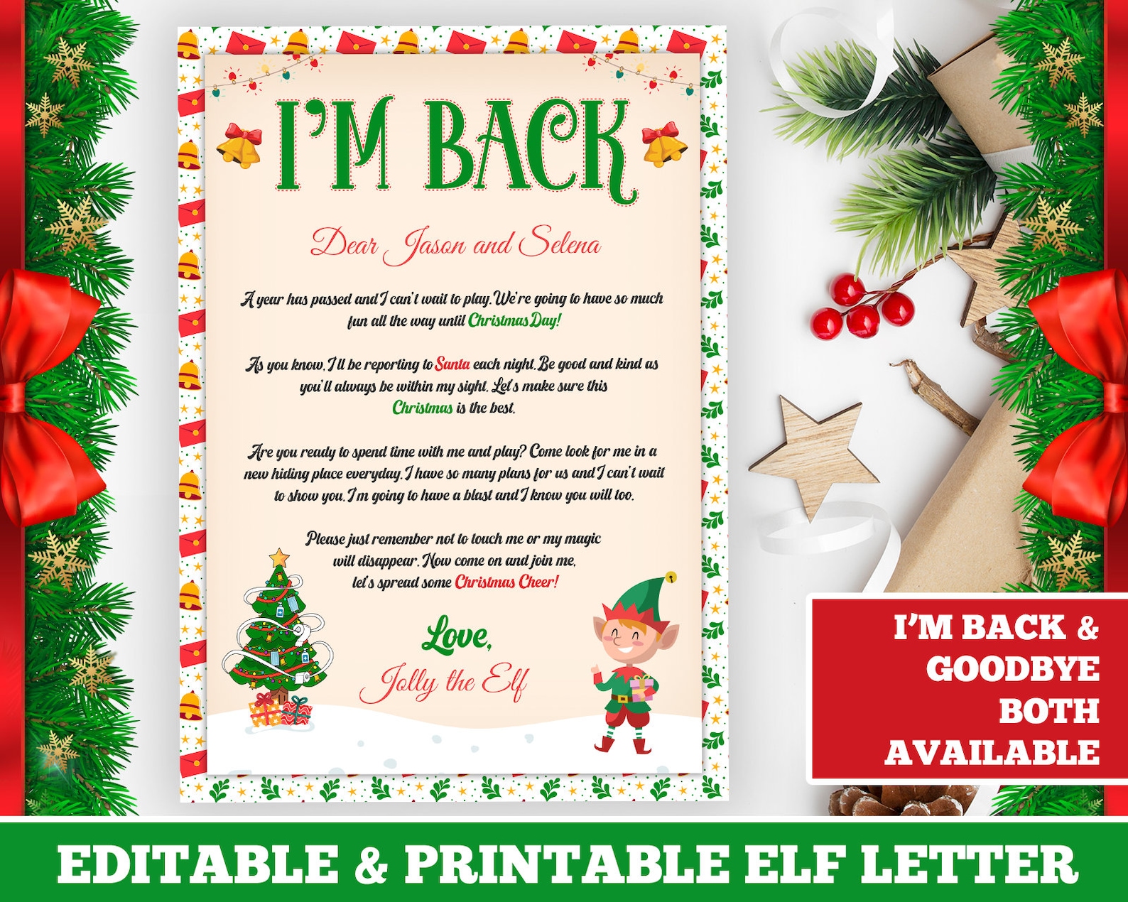 Elf Printable Personalized Elf Letter Elf on the Shelf Elf | Etsy