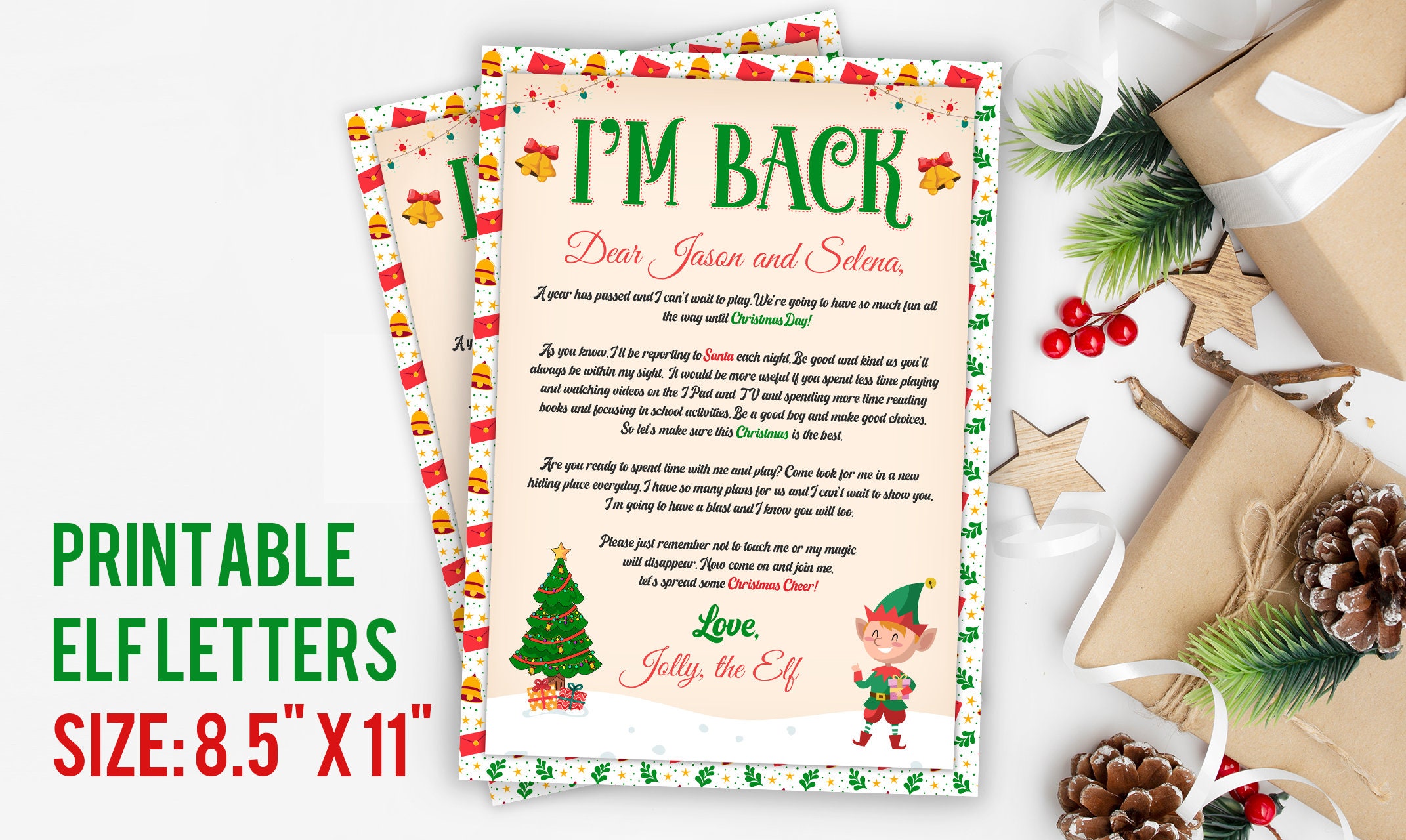 Elf Printable Personalized Elf Letter Elf on the Shelf Elf - Etsy